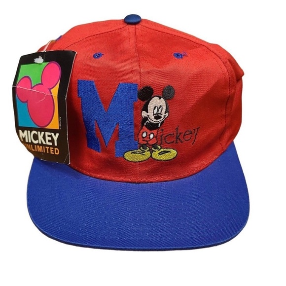 Disney | Accessories | Vintage Mickey Mouse Disney Red Embroidered 6 ...